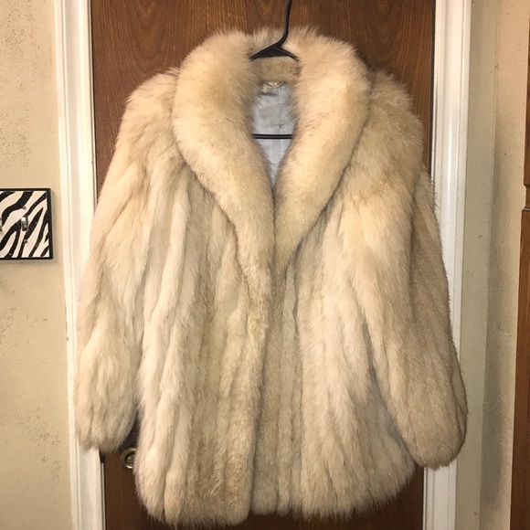 Jackets & Coats | Genuine Saga Natural Blue Fox Fur Coat | Poshmark